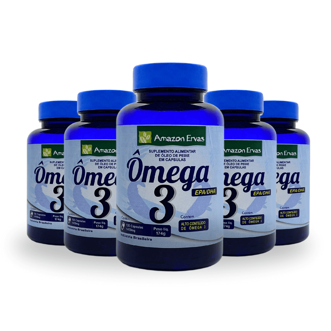 Kit 3 Pote de Ômega 3 - Mega Epa C/120 cápsulas 1000MG - Amazon Ervas