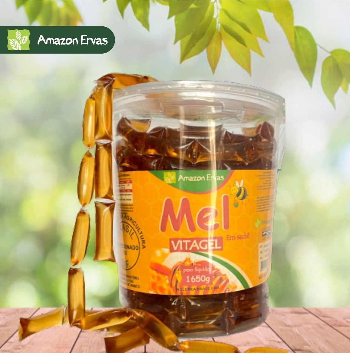 Vitagel mel em sachê 1,450KG - Amazon Ervas