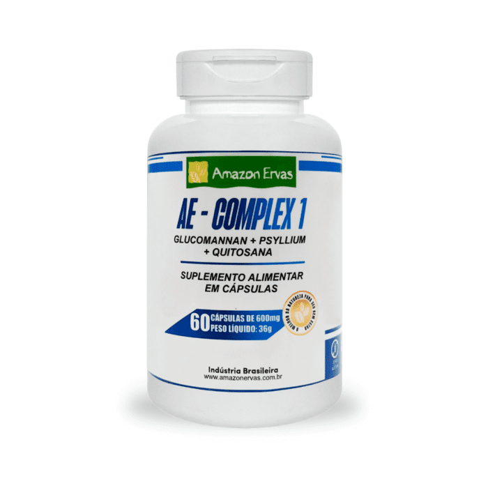 Complex 1 (Glucomannan + Psyllium + Quitosana) c/60 Caps 600mg – Amazon ...